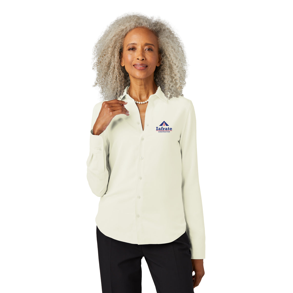 Brooks Brothers - Ladies Full-Button Satin Blouse. BB18007. – Custom Threads