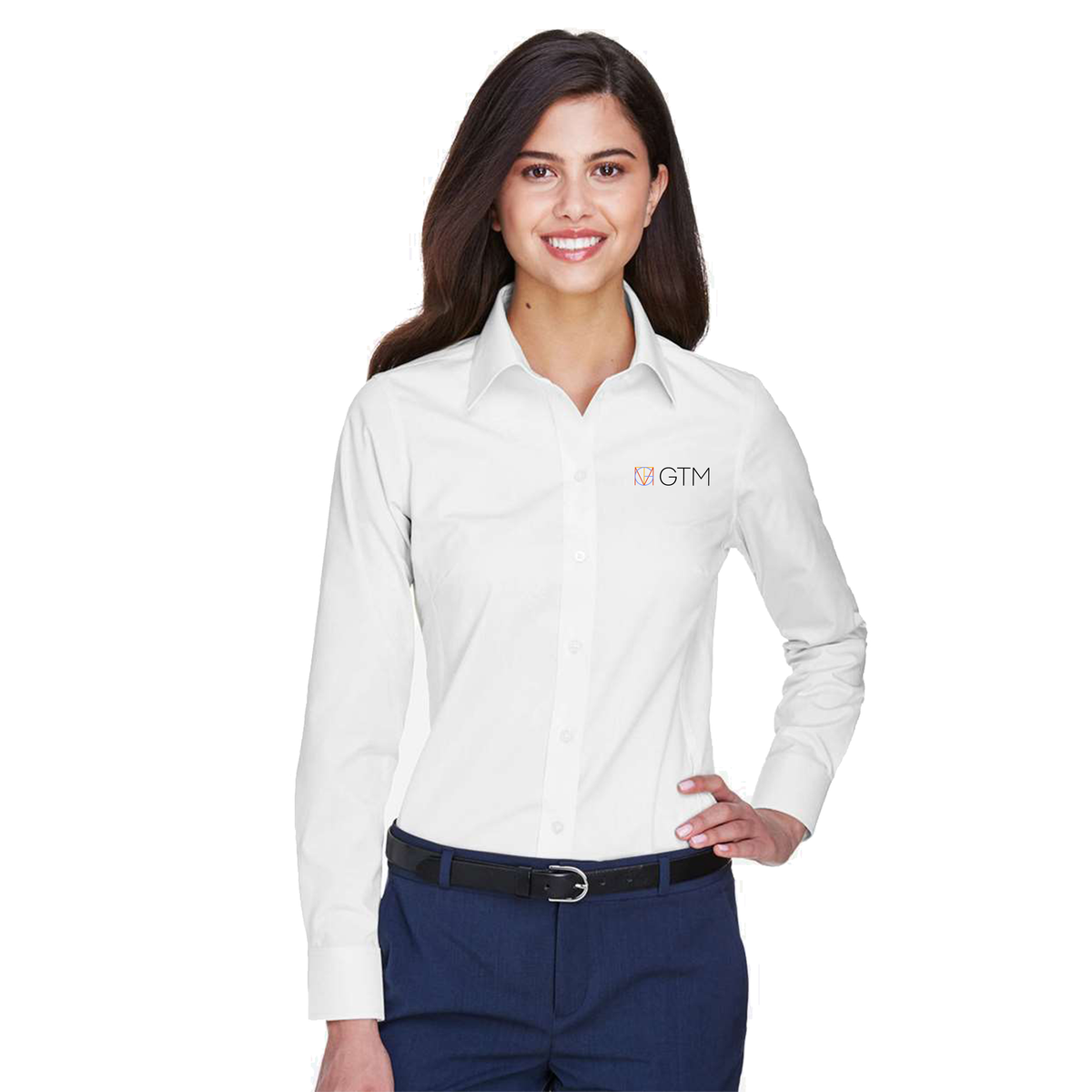 Devon & Jones - Ladies Crown Solid Oxford. D630W. – Custom Threads