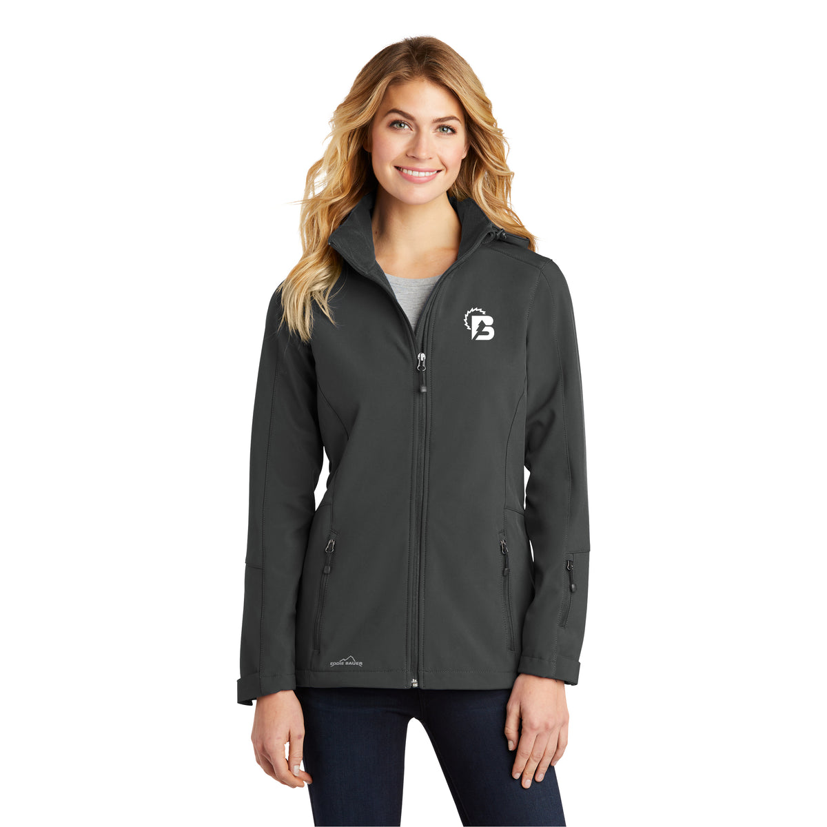 Eddie Bauer - Ladies Hooded Soft Shell Parka. EB537. – Custom Threads