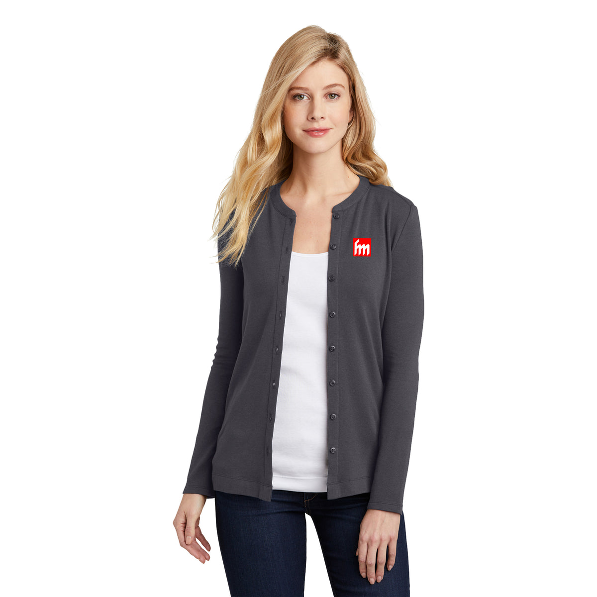 Port Authority - Ladies Concept Stretch Button-Front Cardigan. LM1008. – Custom Threads