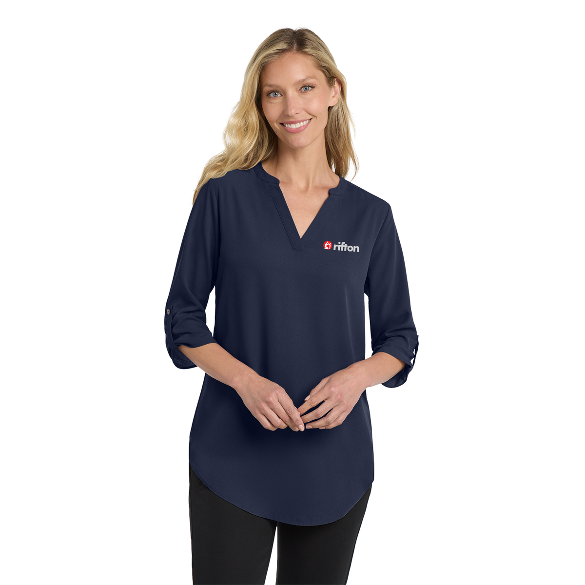 Port Authority - Ladies 3/4-Sleeve Tunic Blouse. LW701. – Custom Threads