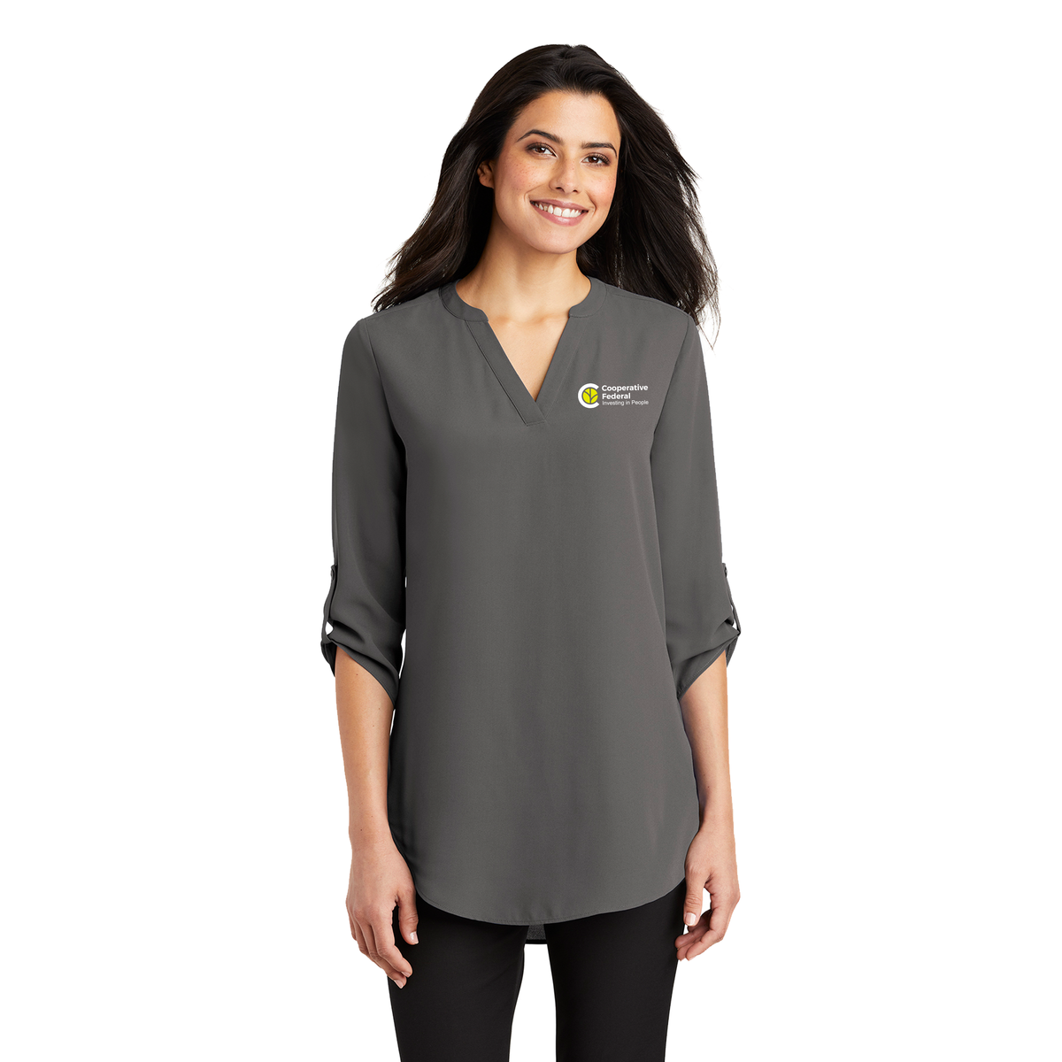 Port Authority - Ladies 3/4-Sleeve Tunic Blouse. LW701. – Custom Threads