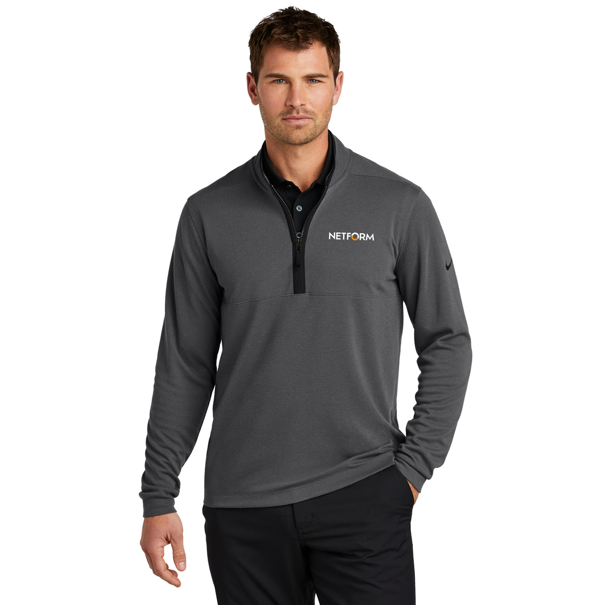Nike - Textured 1/2-Zip Cover-Up. NKDX6702. – Custom Threads