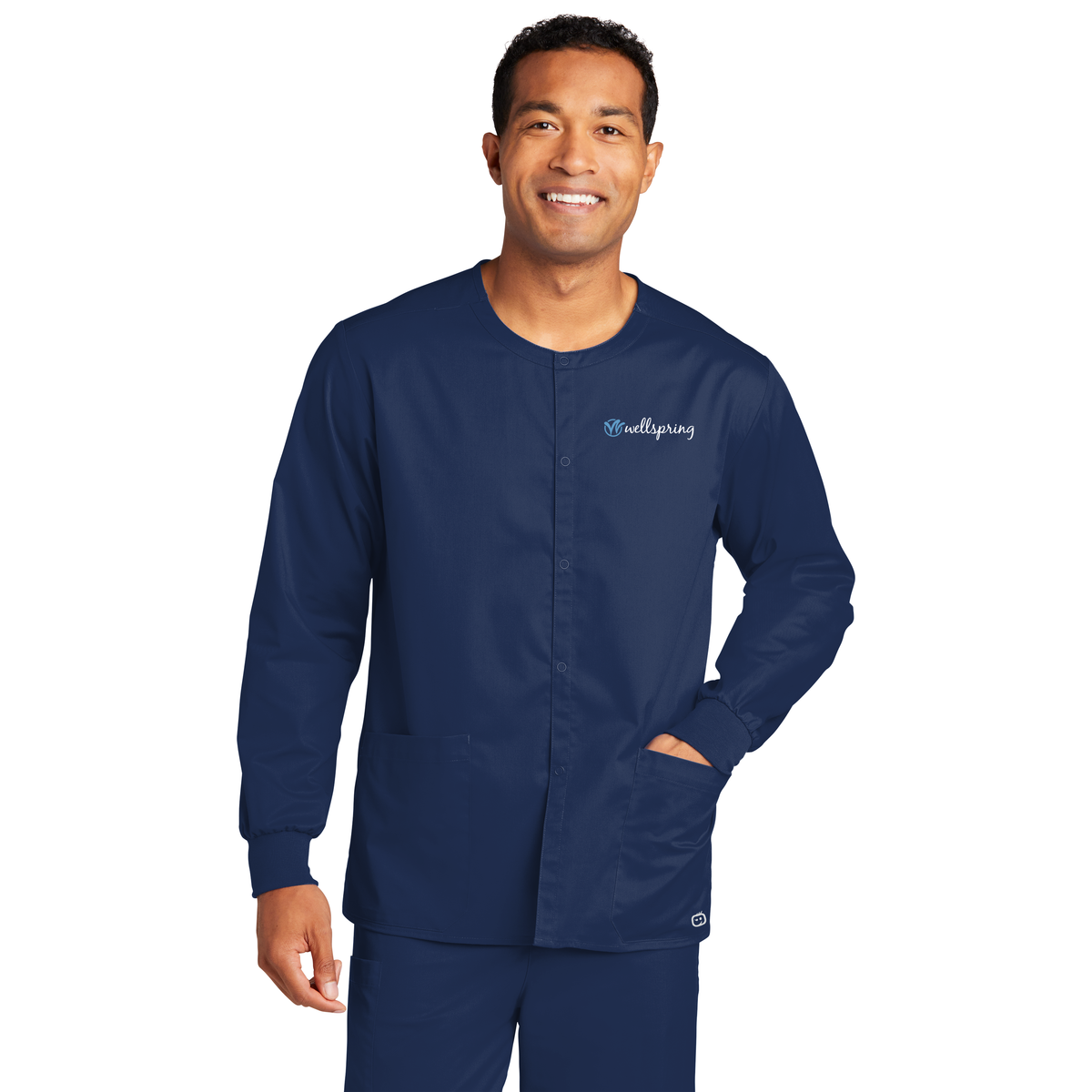 Wink - WorkFlex™ Snap-Front Scrub Jacket. WW3080. – Custom Threads